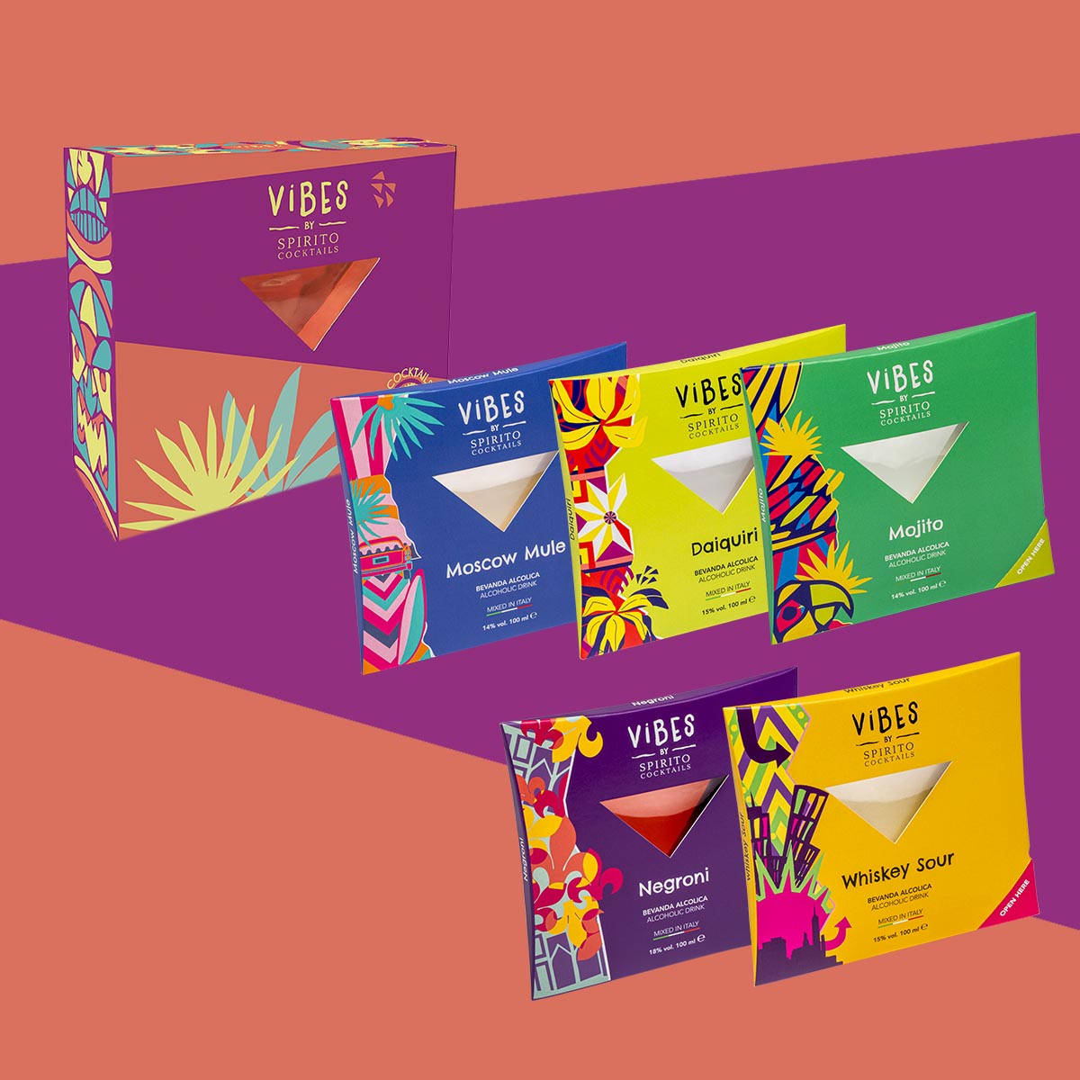 Vibes Box "Classic" - 5 cocktail misti pronti da bere – SPIRITO COCKTAILS